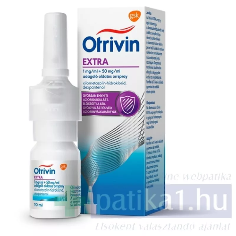 Otrivin Extra 1 mg/ml + 50 mg/ml oldatos orrspray 10 ml - pa